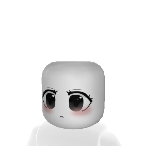 Sad anime Roblox face - Clothes for Roblox 3D by Khushi