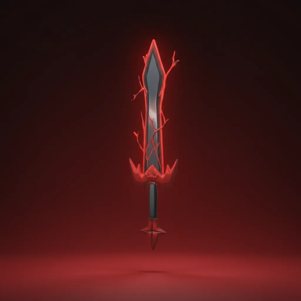 Red Lightning Blade - Clothes for Roblox 3D by PlayerTwoWins Gaming