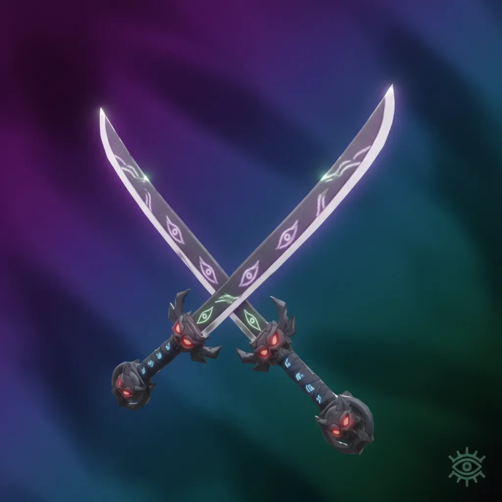 cursed dual katana - Clothes for Roblox 3D by wMert
