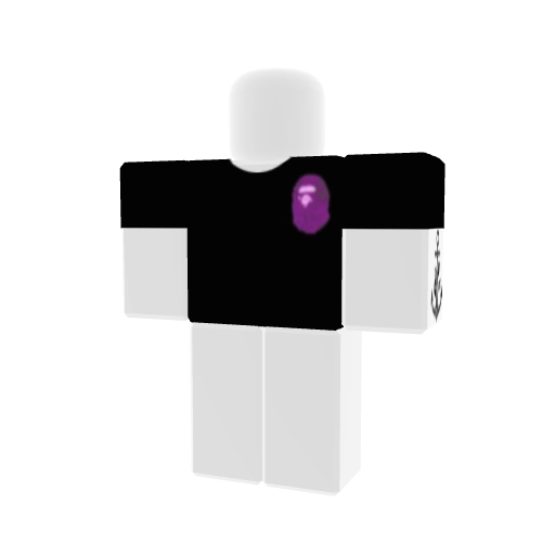 Black Bape Tee with tats and diamond chain - Skin for Roblox by K S