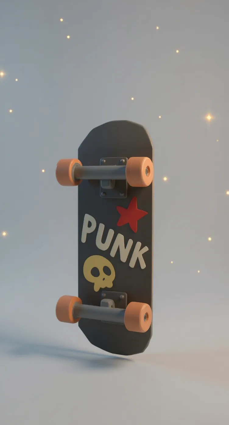 Punk Rock Skateboard - Clothes for Roblox 3D by lowkey