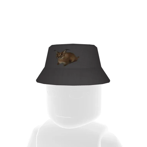 Black Floppa bucket hat - Clothes for Roblox 3D by Alex