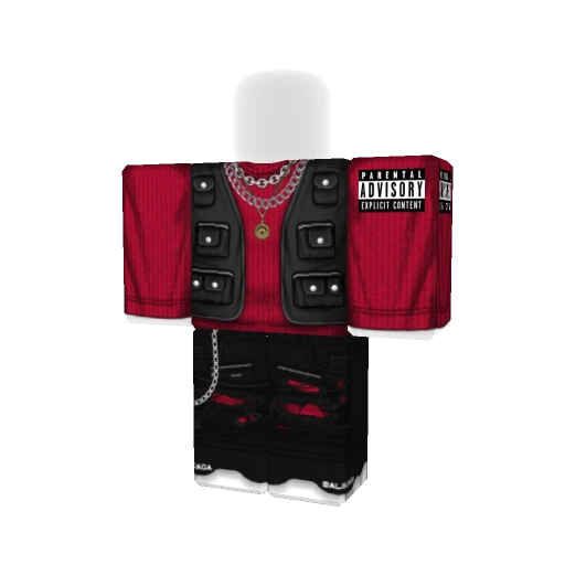 Red Drippy rapper hoodie, and pants - Skin for Roblox by Wesley Nussbaum