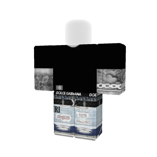 hellstar shirt with tats and amiri pants - Skin for Roblox by John Korkis