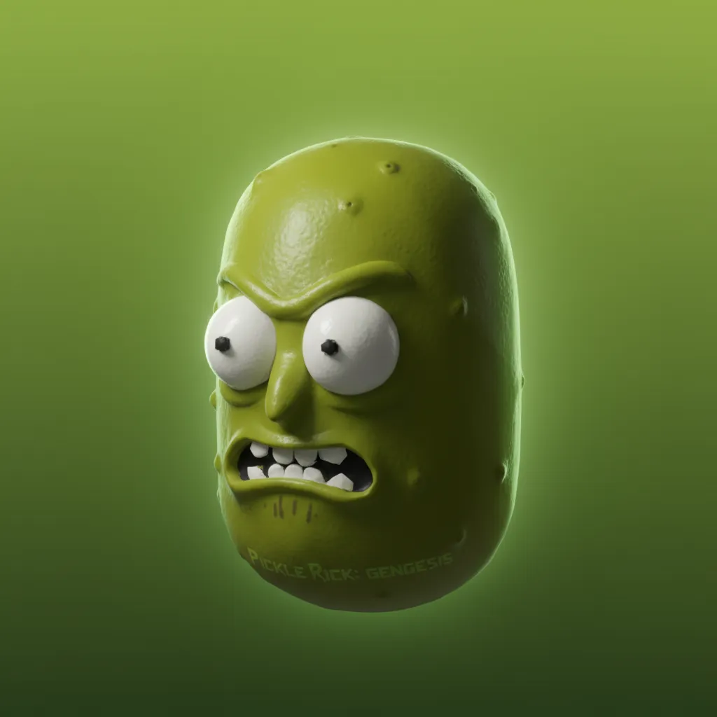 Pickle Rick Head - Clothes for Roblox 3D by AceWRLD