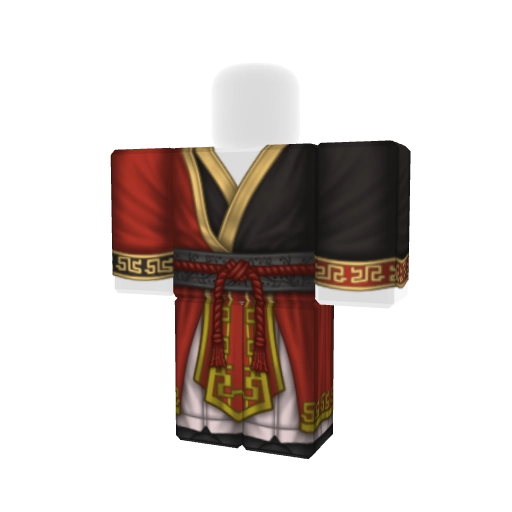 Red and black costume with gold trim - Skin for Roblox by Paul chim Nicart