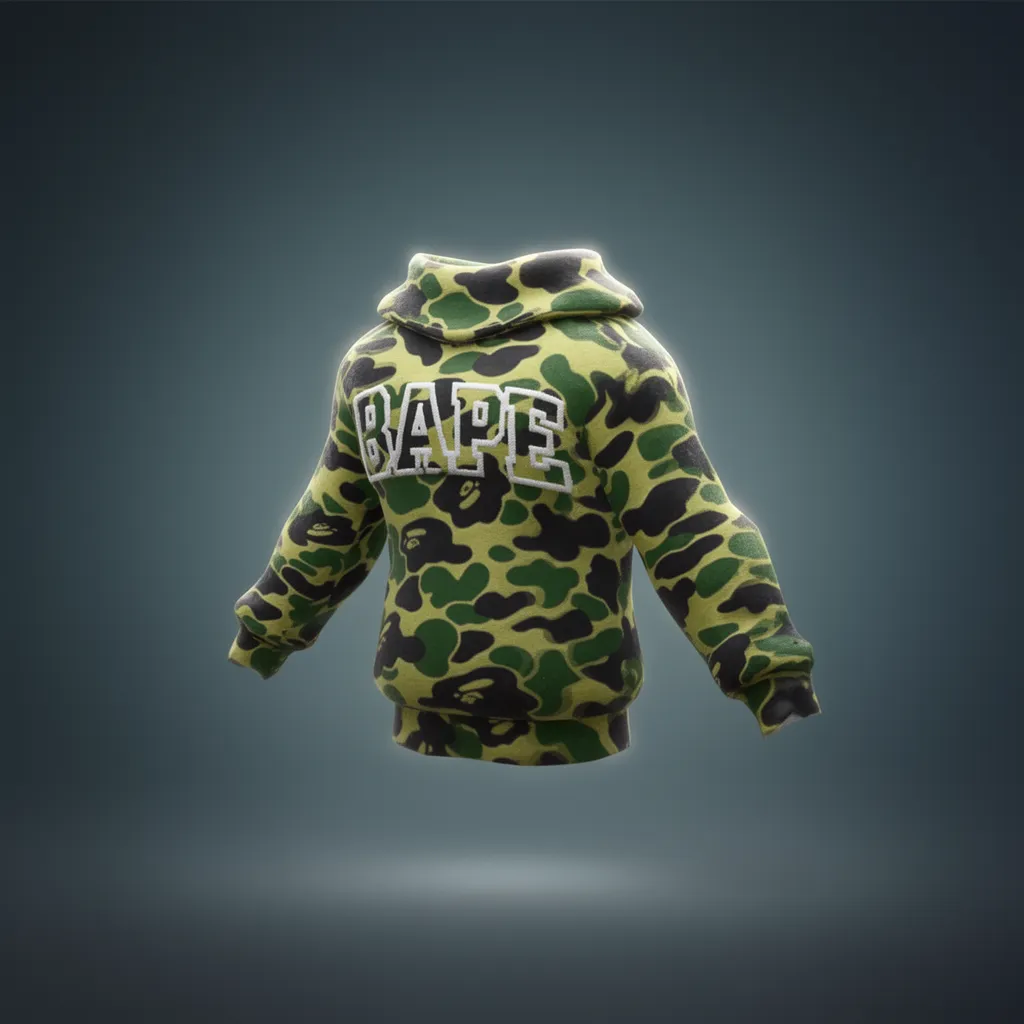 Camo BAPE Hoodie - Clothes for Roblox 3D by creator252705371