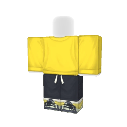 Yellow Sweatshirt with Black Pants - Skin for Roblox by mosha