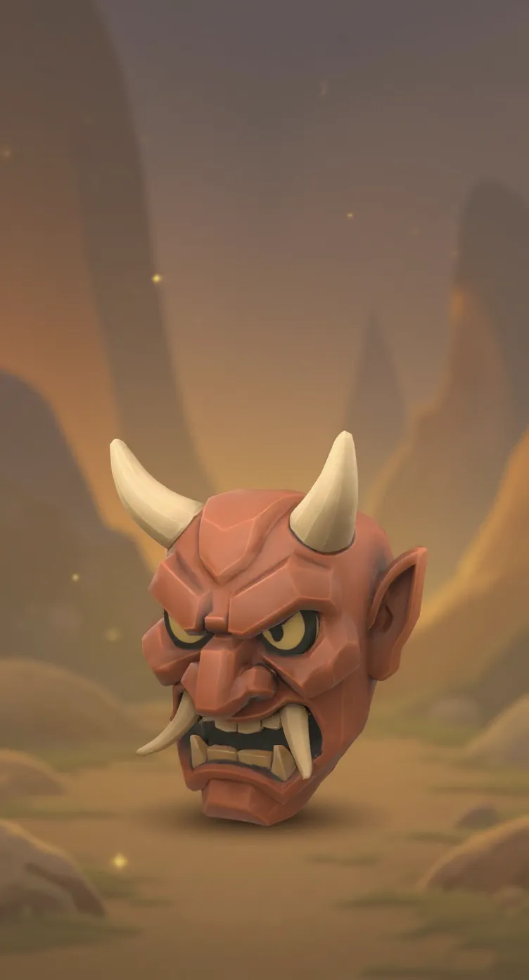 Oni Samurai Helmet - Clothes for Roblox 3D by Black DESU