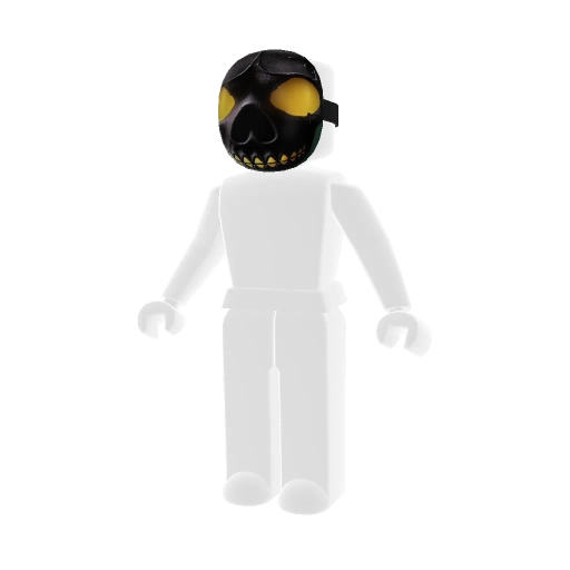 Golden skull mask - Clothes for Roblox 3D by Spongebob drinking clorox