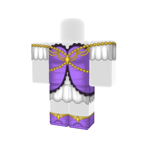 Purple dress with gold elements - Skin for Roblox by ArtBuff