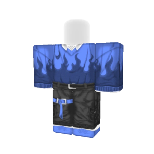 Fiery Pattern Sweater with Cargo Pants - Skin for Roblox by ctamirahjb