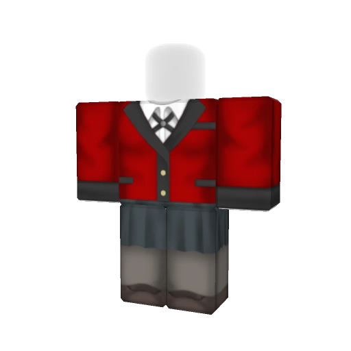 Red jacked with dark skirt - Skin for Roblox by DragonMim