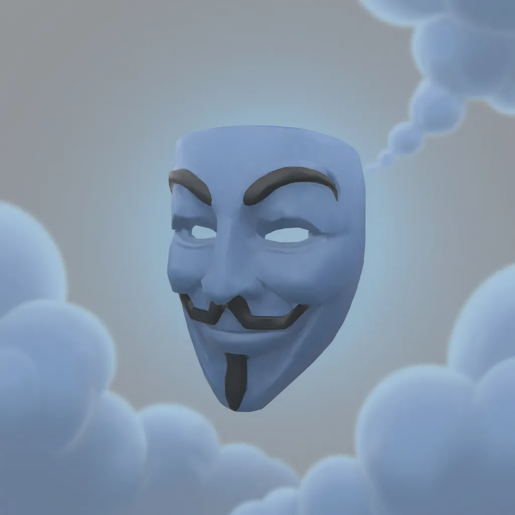 Blue hacker mask - Clothes for Roblox 3D by altpjinfor