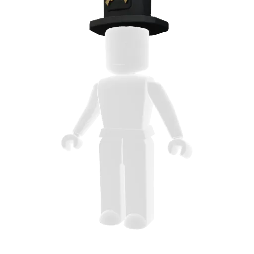 Old worn hat with a gun patch - Clothes for Roblox 3D by Sergey