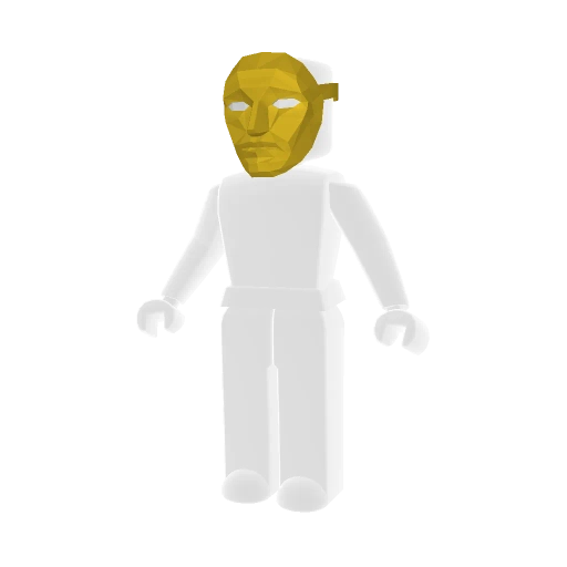 Mascara dorada - Clothes for Roblox 3D by Akon Conde Navarro