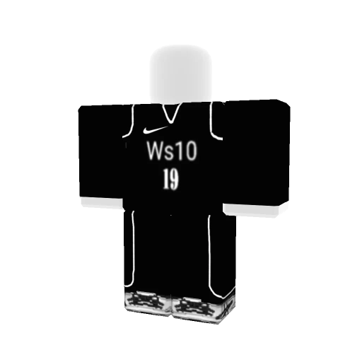 Black jersey Ws10 - Skin for Roblox by Jett Rolle