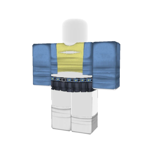 Blue and Yellow Croptop with Skirt - Skin for Roblox by Feuzed