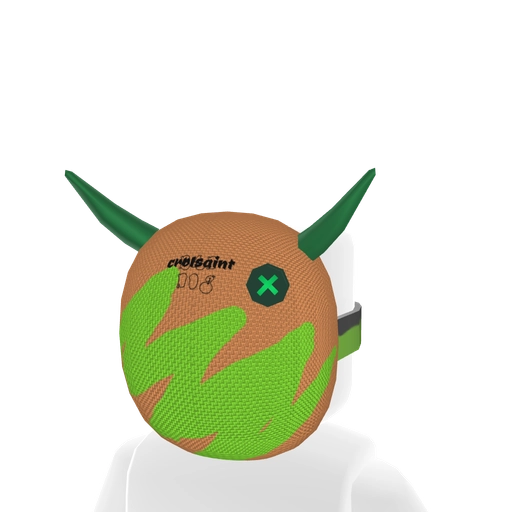 Green demon Mask - Clothes for Roblox 3D by Kit Ward