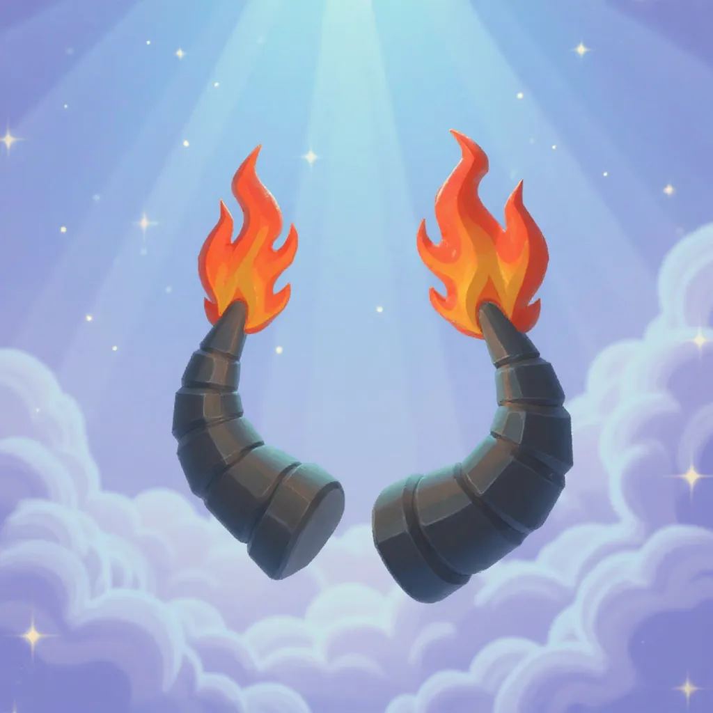 Fiery Blue Horns - Clothes for Roblox 3D by Bradley Bradford