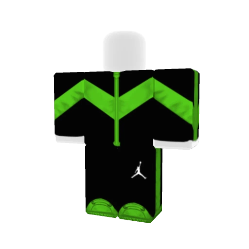 Green jordan pants with white shirt - Skin for Roblox by Lighting's Clothes