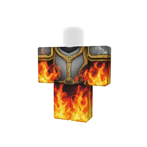 a mighty knigh body with flames - Skin for Roblox by Efe Doğar