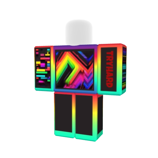 Neon rainbow shirt roblox | Customuse