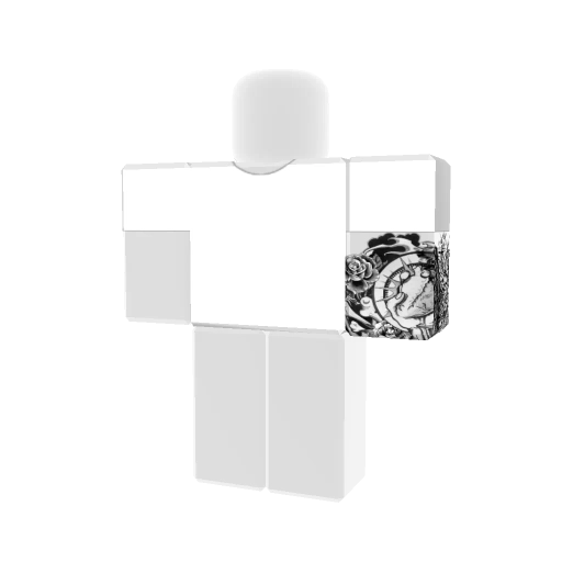 White shirt with tattoos - Skin for Roblox by 24KGoldMan