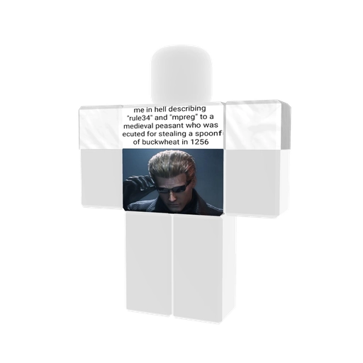 Albert Wesker Mpreg T-Shirt - Skin for Roblox by Batman