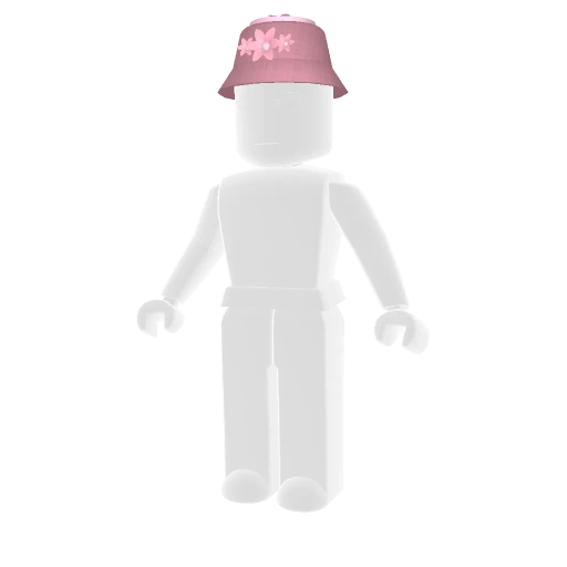 Cute pink flower Panama - Clothes for Roblox 3D by Nanette Lentrichia