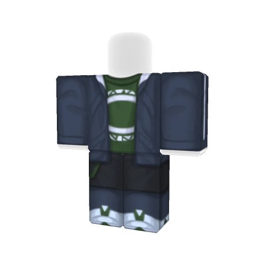 Black Jacket and Green T-shirt - Skin for Roblox by mosha