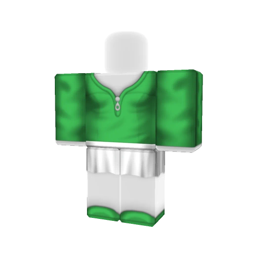 Green bodysuite with white skirt - Skin for Roblox by DragonMim