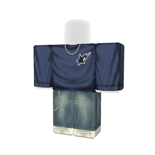 Bape Blue Sweater w/ Chain y2k drip pants bape - Skin for Roblox by ...