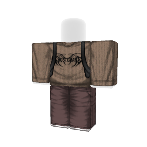(Y2k aesthetic goth emo Vamp anime Shirt brown) - Skin for Roblox by Lilly