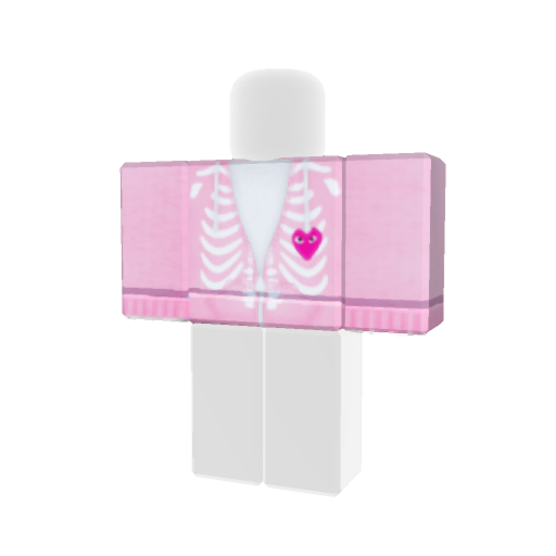 pink skeleton hearts hoodie boys rogangster - Skin for Roblox by Shadoww