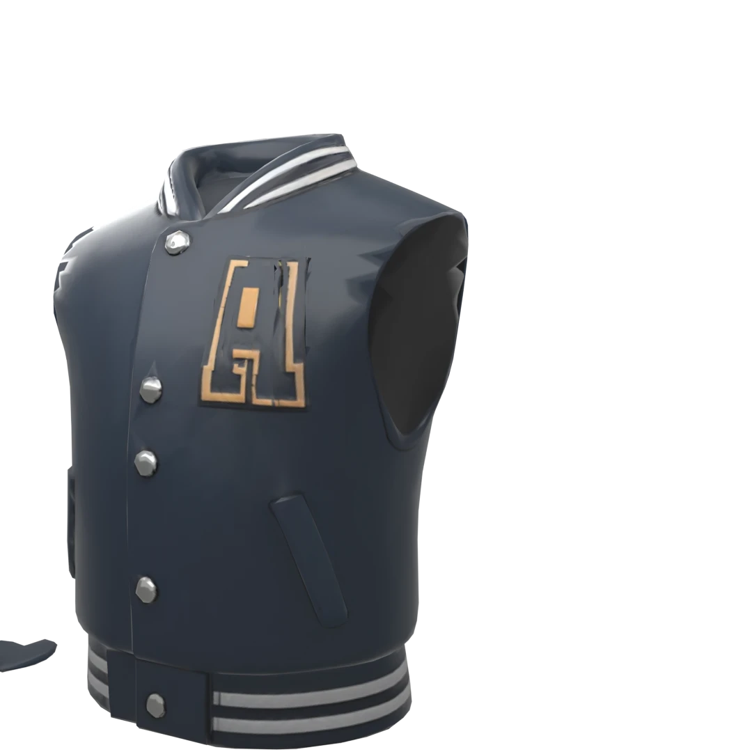 Varsity Jacket Texture - Clothes for Roblox 3D by Dzaky Herlim
