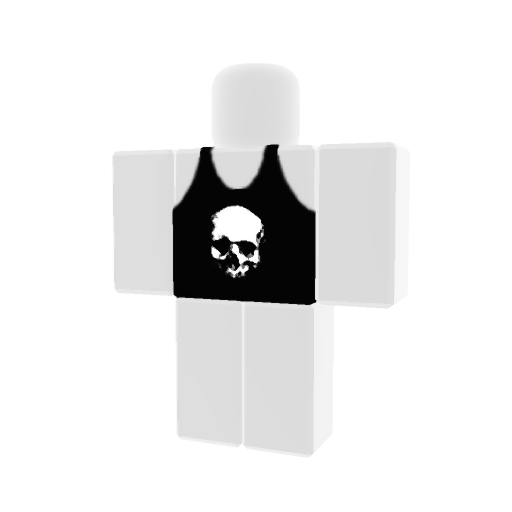 alt emo goth scene black skull tank top y2k ok uh ew - Skin for Roblox ...