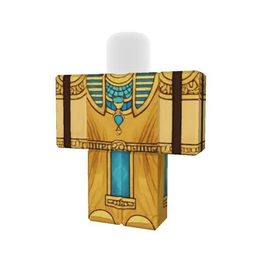 Golden Egyptian pharaoh outfit with headdress and - Skin for Roblox by ...