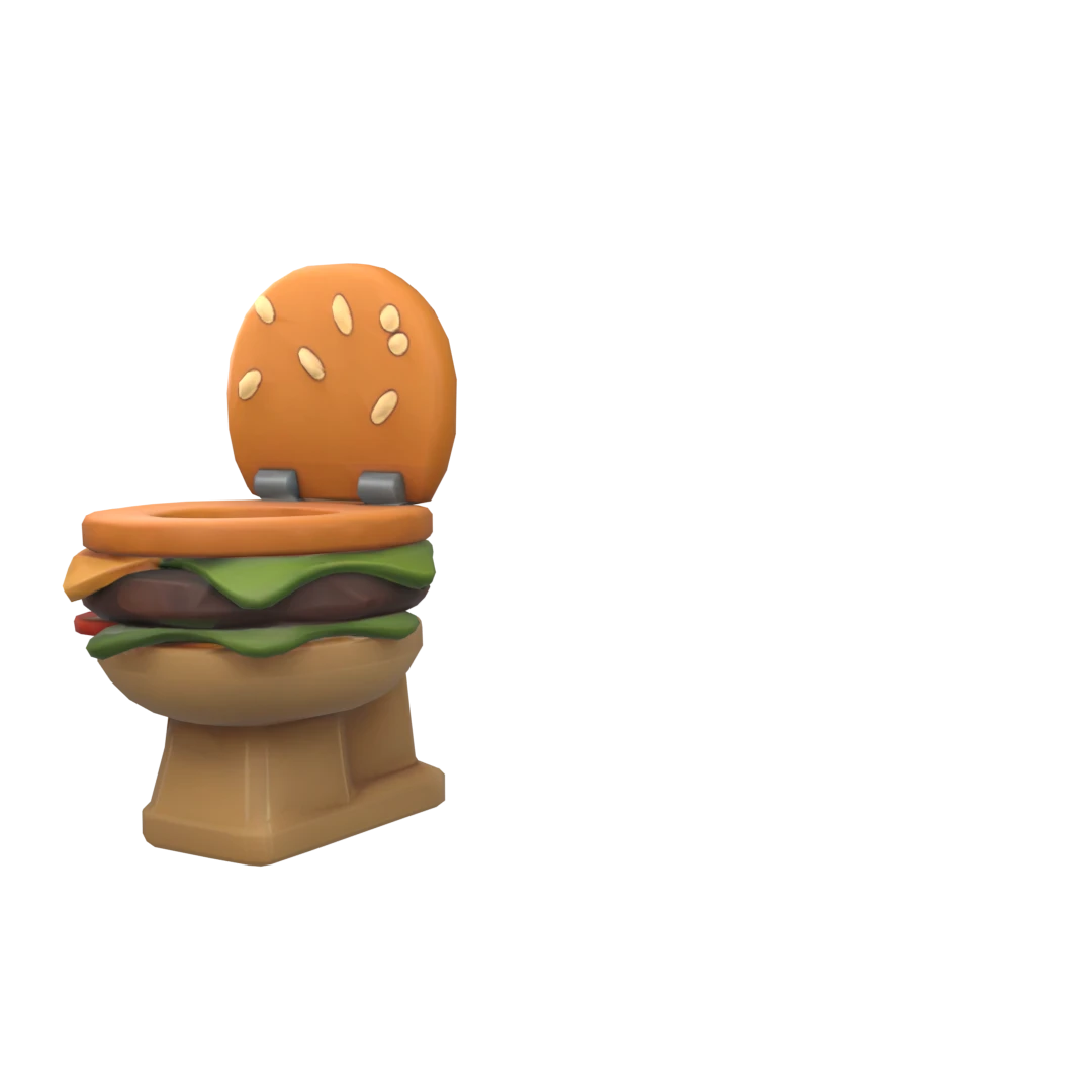toilet cheeseburger - Clothes for Roblox 3D by Creek