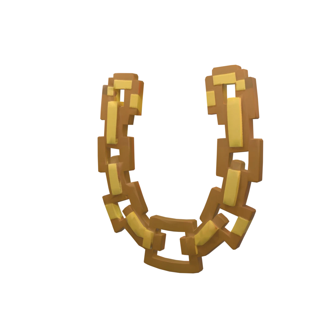 Pixelated Gold Chain - Clothes for Roblox 3D by JB Gaming