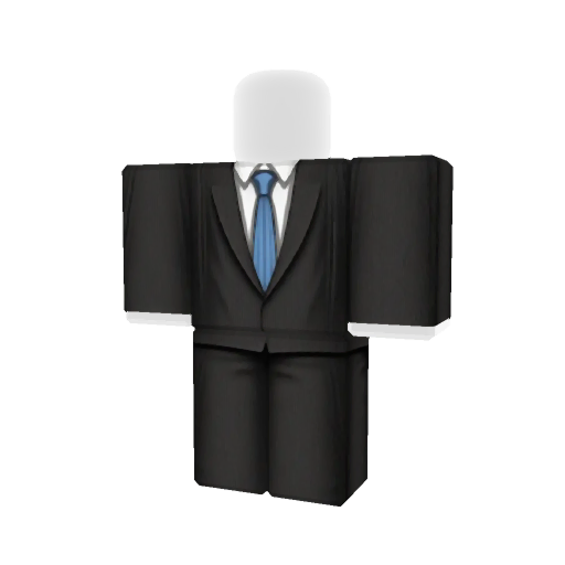 black tuxedo with white shirt, blue tie black pant - Skin for Roblox by ...