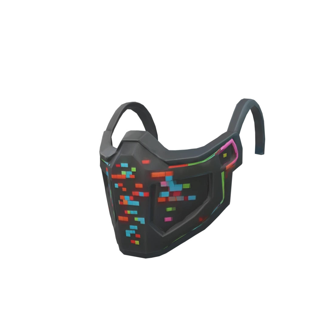 Glitch Cyberpunk Mask - Clothes for Roblox 3D by Dan