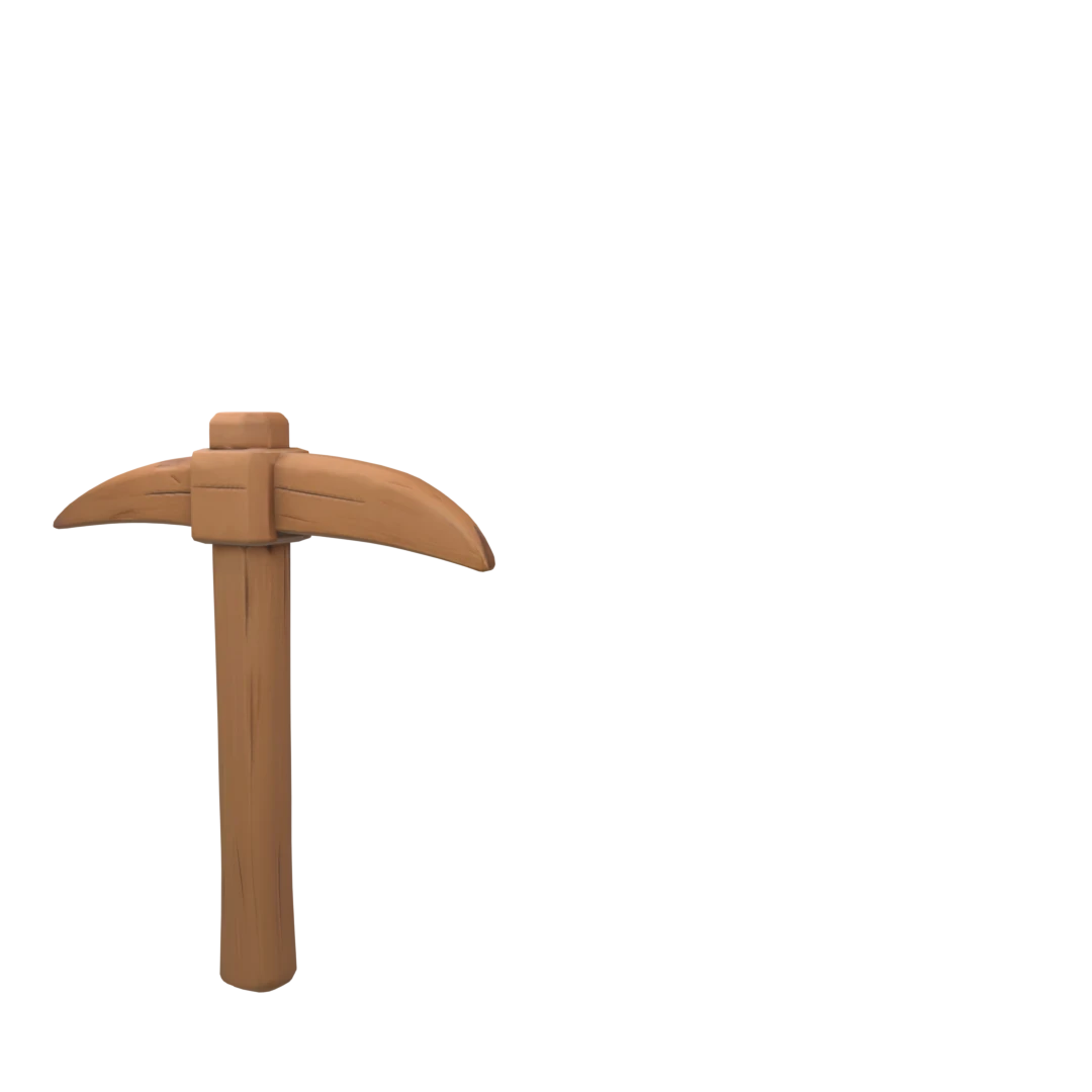 Wooden Pickaxe - Clothes for Roblox 3D by Julian Sølvberg
