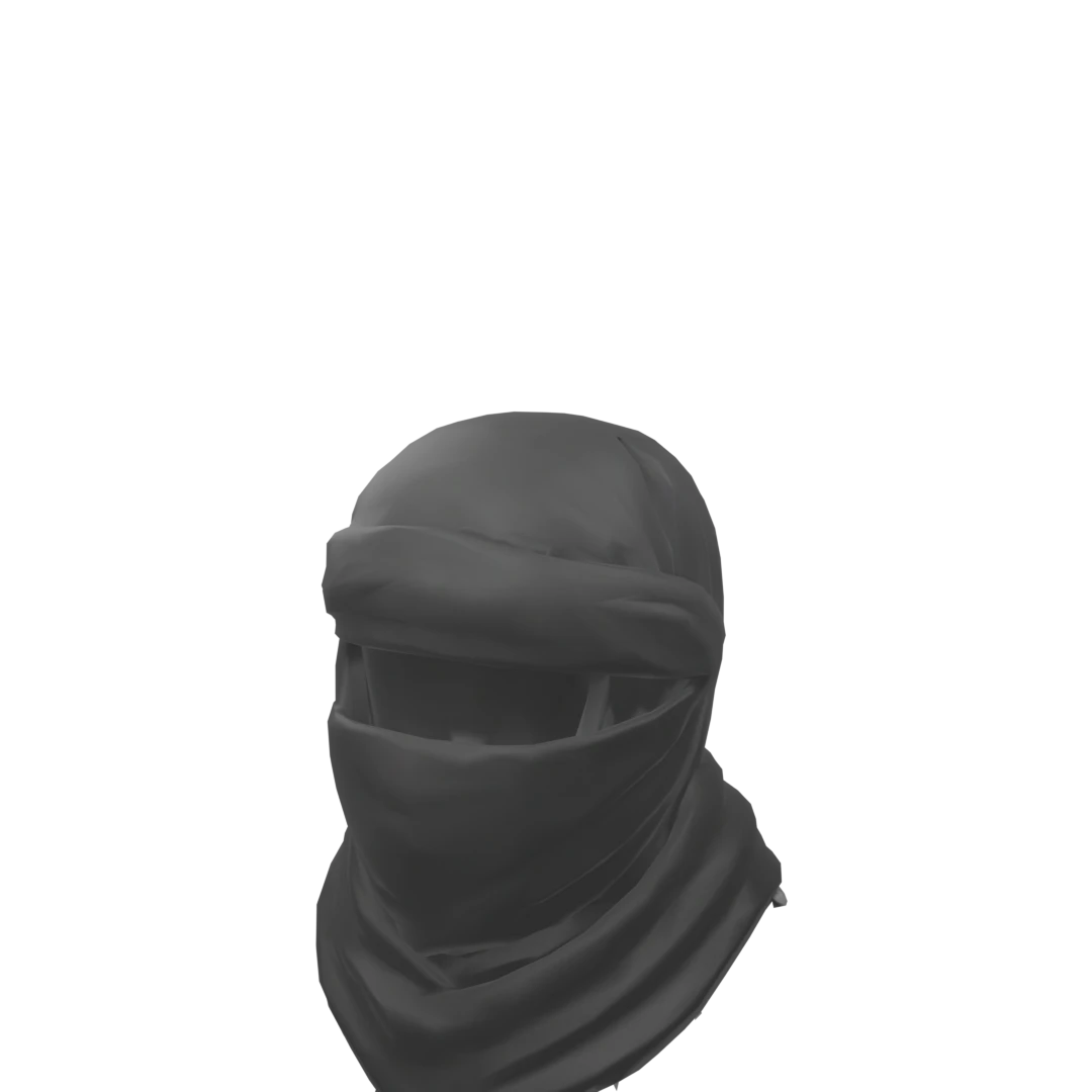 tactical black shemagh - Clothes for Roblox 3D by creator251224135