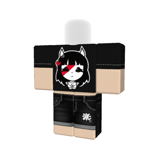 Roblox R6 clothing template, dark anime alt girl o - Skin for Roblox by ...