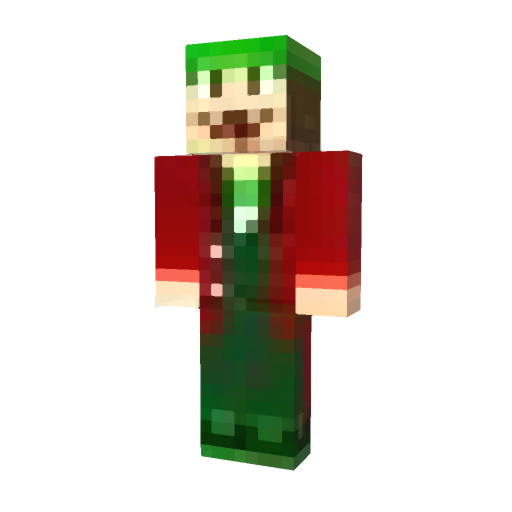 a guy Wareing a red and green sweter with a moose - Skin for Minecraft ...