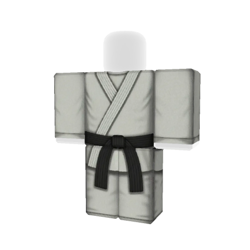light gray karate gi with black belt - Skin for Roblox by arda
