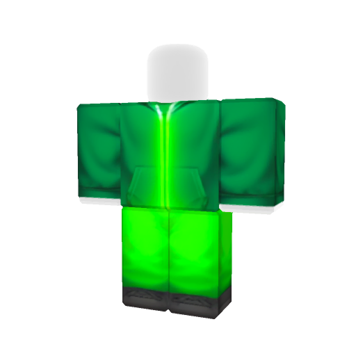 Neon Green Hoodie- A vibrant neon green hoodie wit - Skin for Roblox by ...