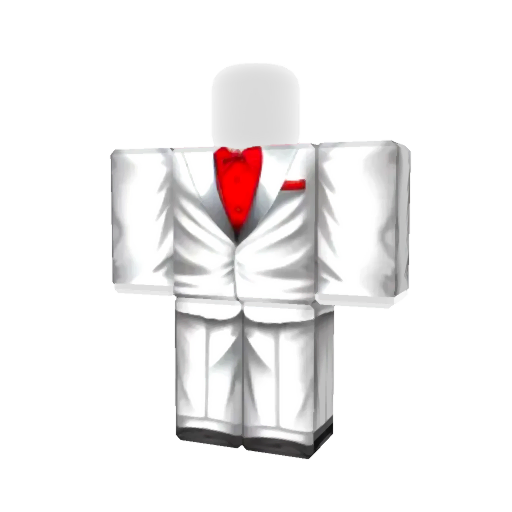 white tuxedo with red tie - Skin for Roblox by lowkey