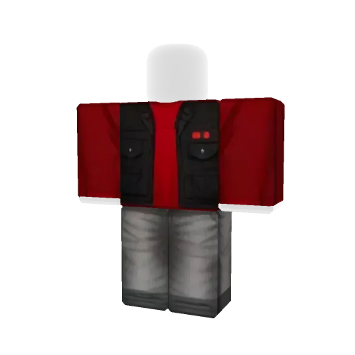 open chequers red shirt with black shirt inside an - Skin for Roblox by ...
